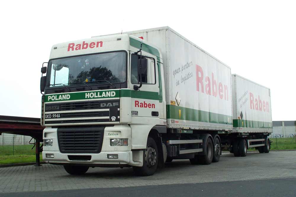 Lkw-Foto : DAF 95 XF von Raben Logistics, D - Mönchengladbach